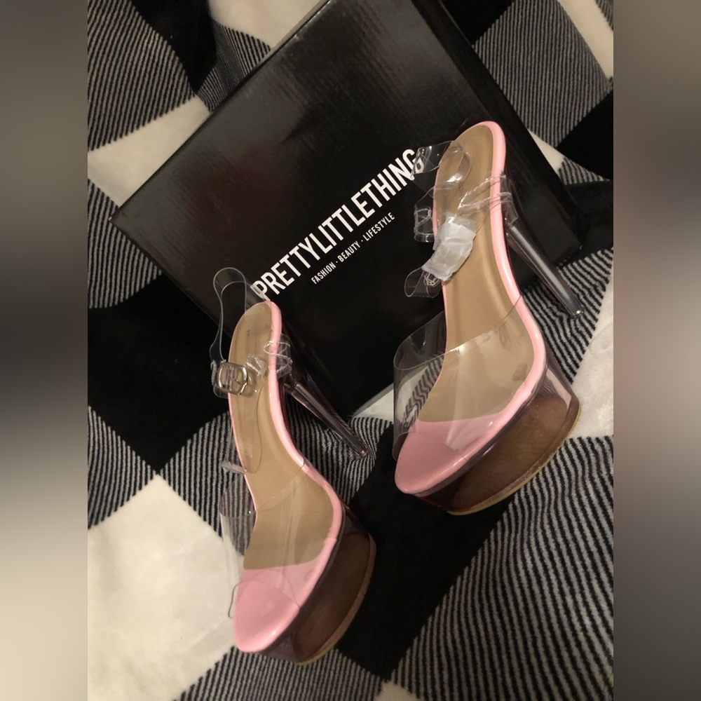 Clear Extreme Clear Platform Heels - Gem